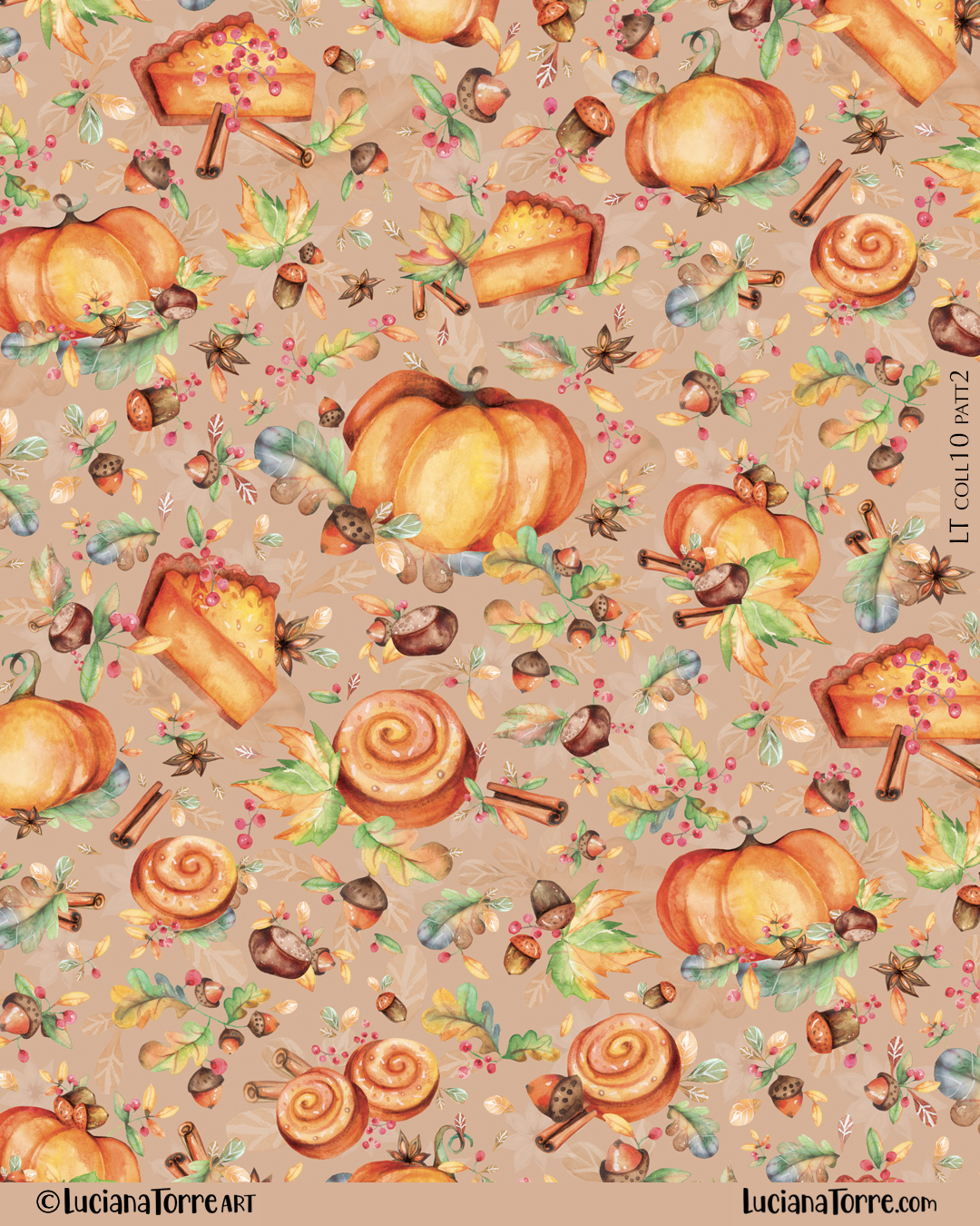 Cozy Autumn pattern collection – Luciana Torre Art floral illustration ...