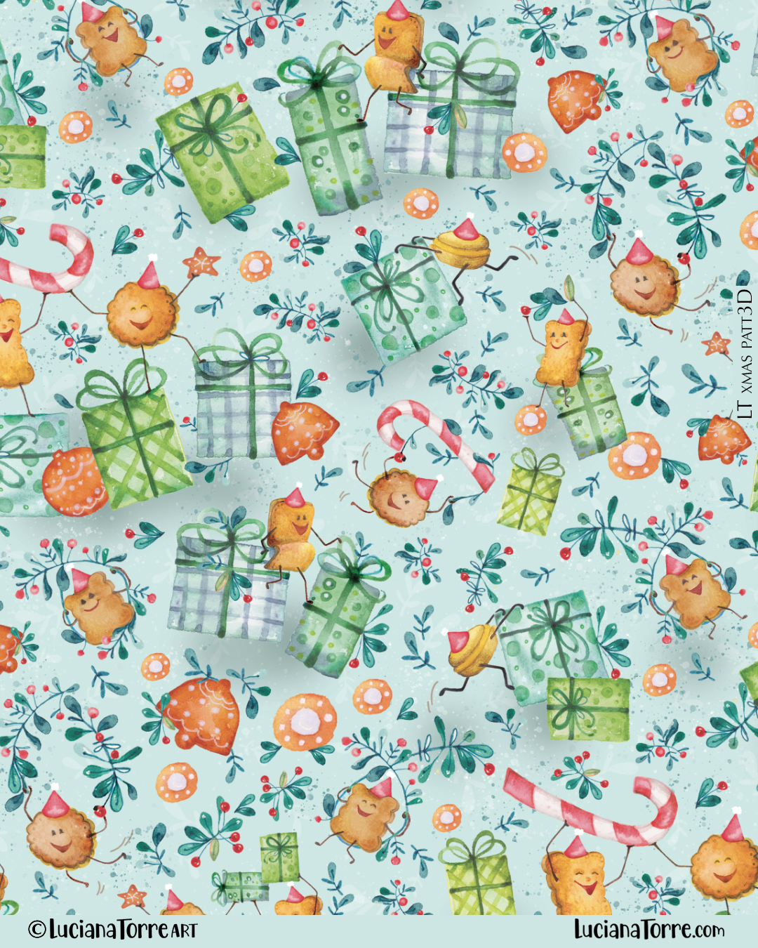 Christmas pattern designs – Luciana Torre Art floral illustration ...