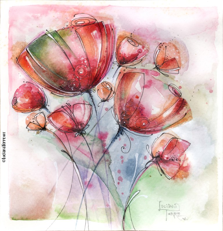 floral and botanical illustrations – Luciana Torre Art floral ...